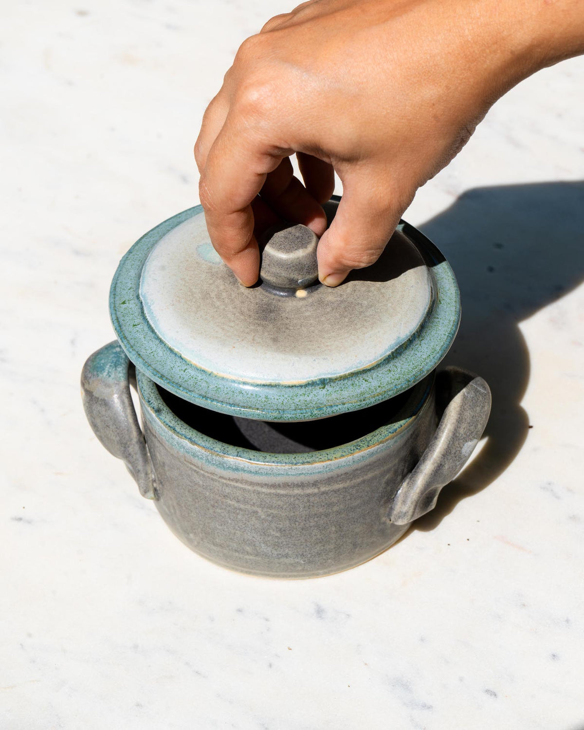 Teal Rock Casserole - Small — Slow Pottery