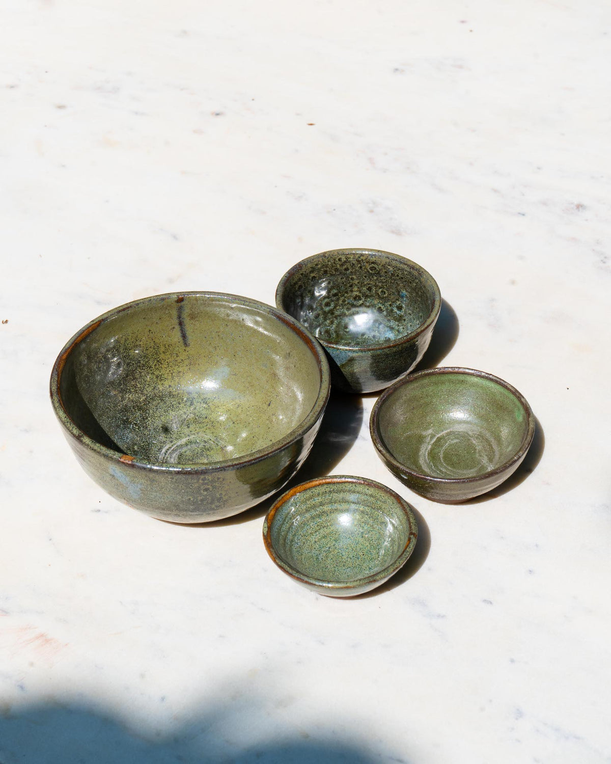Seconds Sale - Moss Bowls - Set Of 4 — Slow Pottery